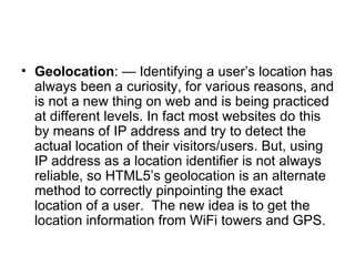 Buzz & fuss about html5 | PPT