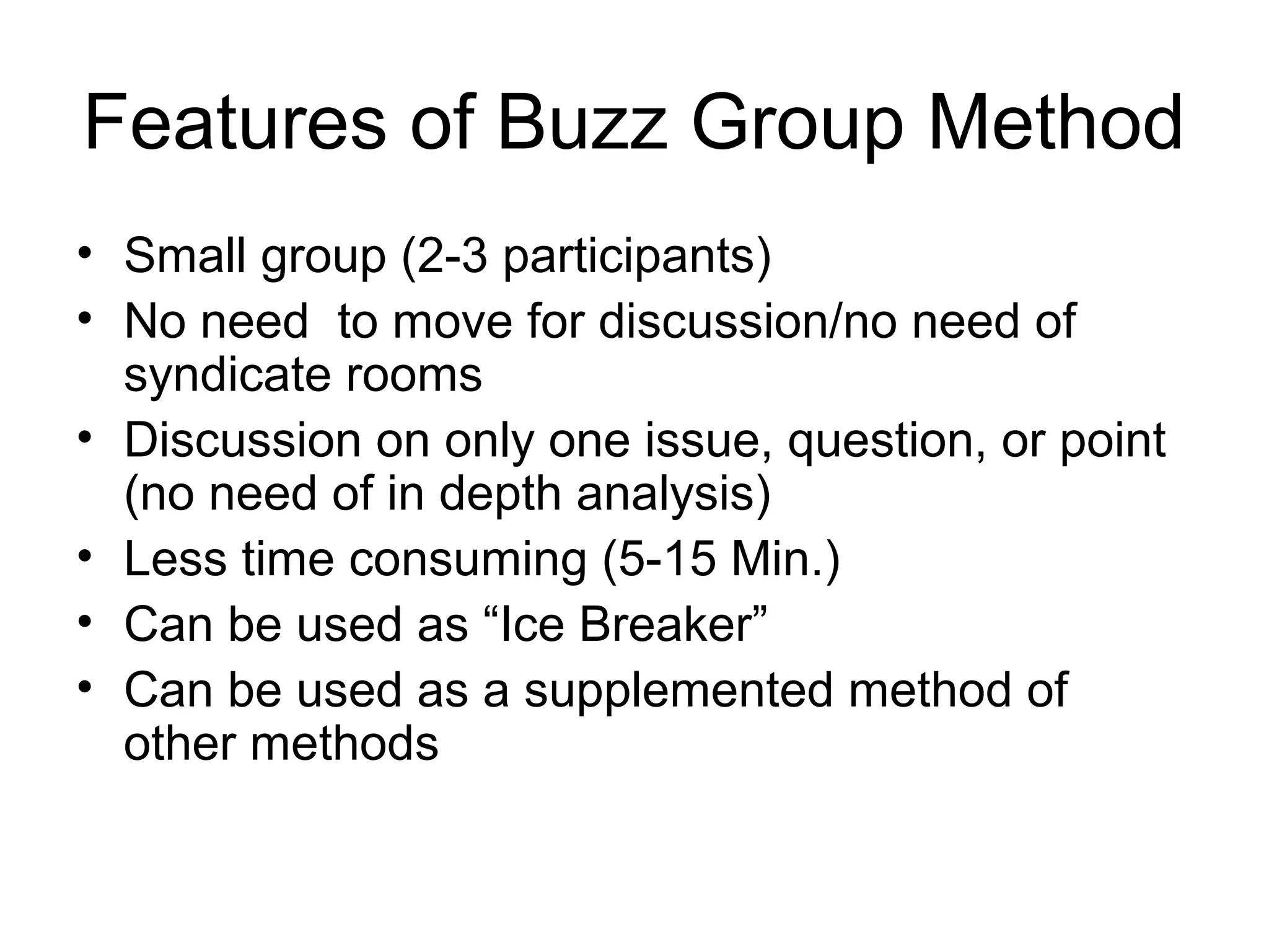 Buzz group method (ppp) | PPT