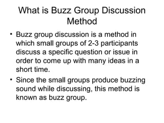 Buzz group method (ppp) | PPT