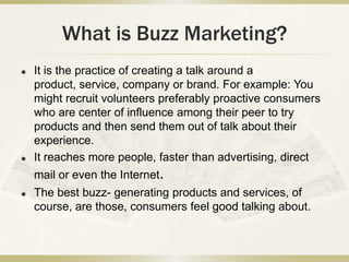 Buzz marketing | PPTX