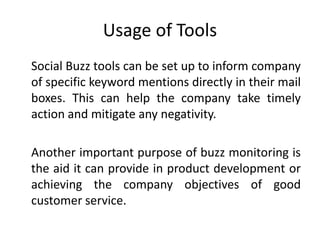 Buzz Monitoring Strategy | PPT
