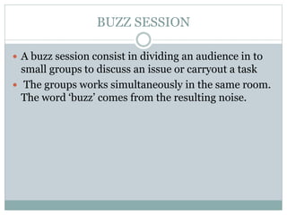 Buzz session | PPT