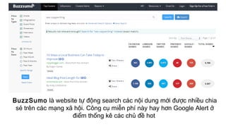 Tìm ý tưởng bài viết mới với BUZZsumo | PPT