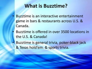 Buzztime trivia | PPTX