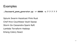 Buzzword poem generator in Python | PPT