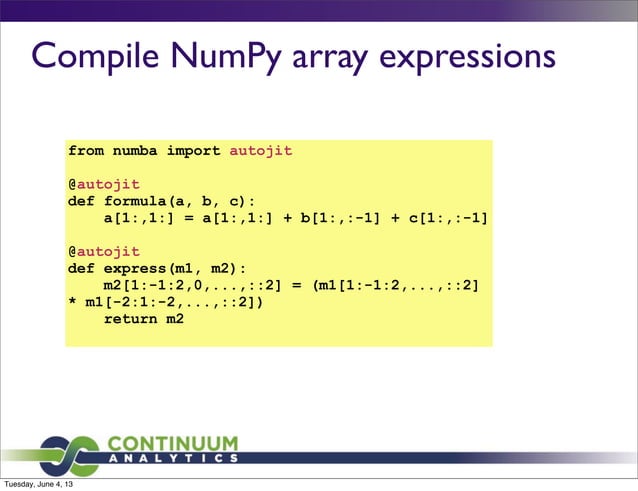 Buzzwords Numba Presentation | PDF