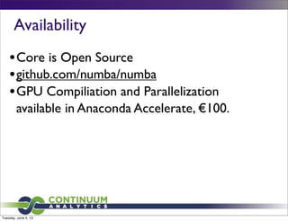 Buzzwords Numba Presentation | PDF