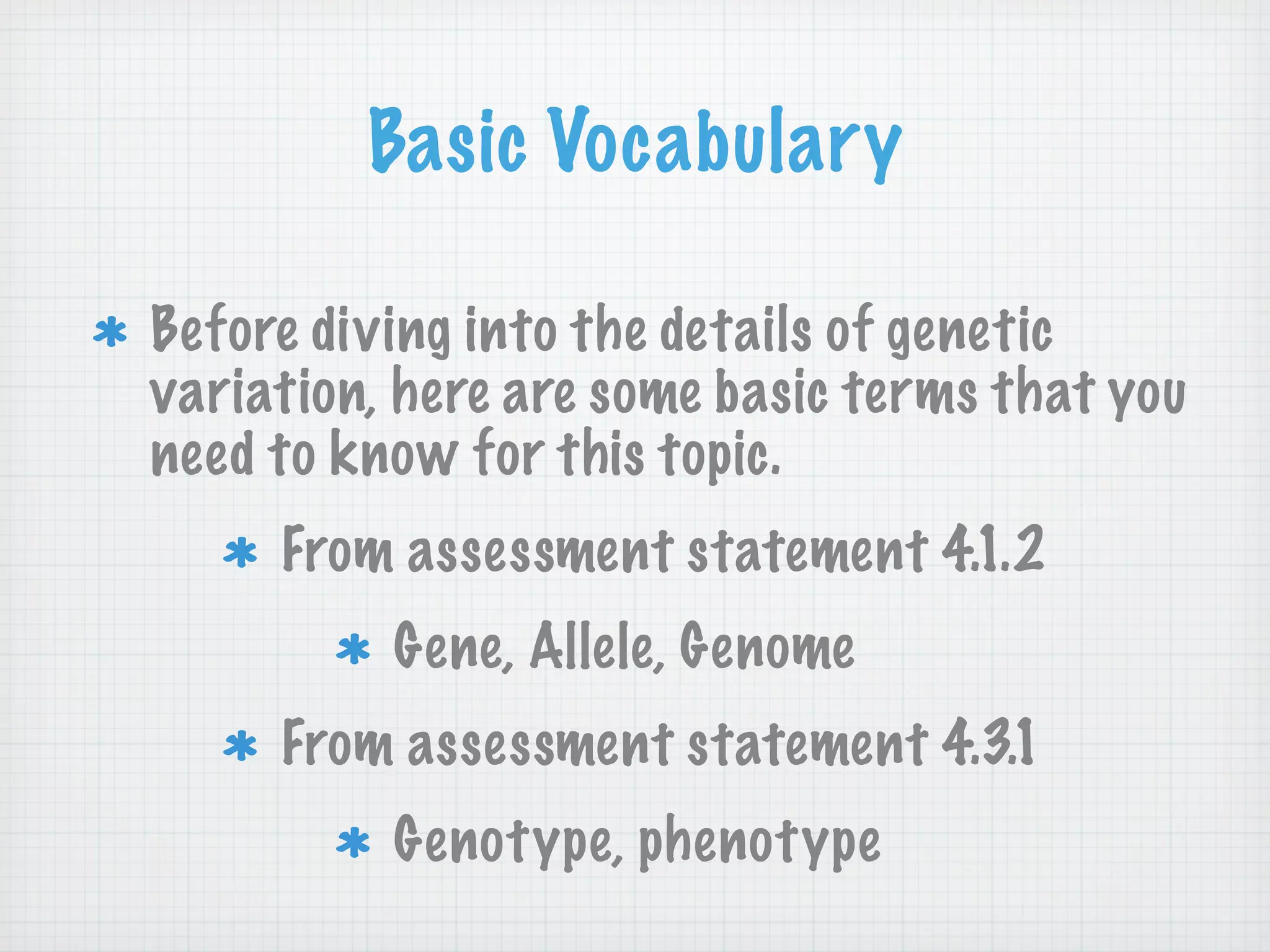 4 Genetics: Sources of Genetic Variation | KEY