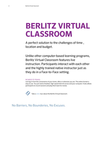 Berlitz Virtual Classroom - Brochure 2014 | PDF