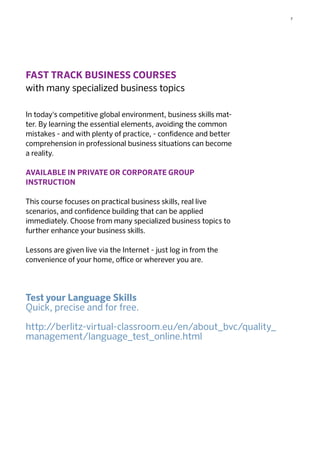 Berlitz Virtual Classroom - Brochure 2014 | PDF