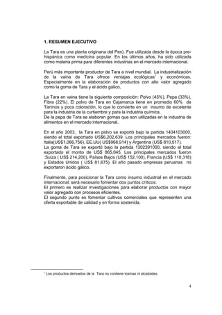 cultivo, usos y estudio de mercado de la Tara | PDF