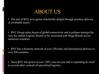 logistic companies in India-BVC Group | PPT