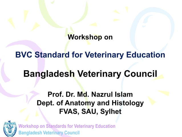 Workshop on BVC Standard for Veterinary Education | PPT