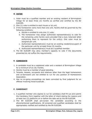 BVELECOM Final Election Guidelines 2013 | DOCX