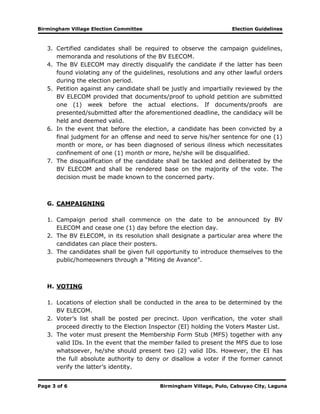 BVELECOM Final Election Guidelines 2013 | DOCX
