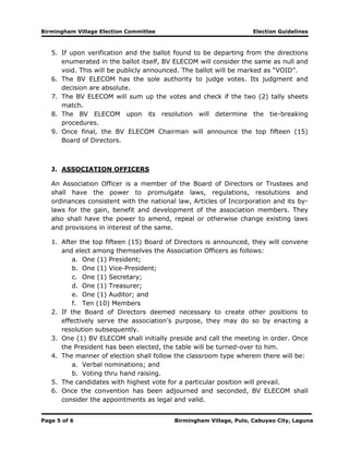 BVELECOM Final Election Guidelines 2013 | DOCX