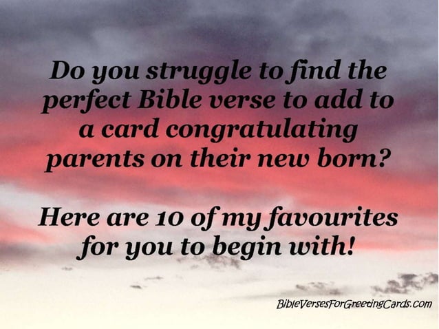 Bible Verses for New Baby Cards | PPT