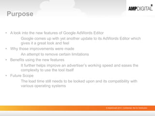 New AdWords Editor - bulk editing tools from Google AdWords | PPTX