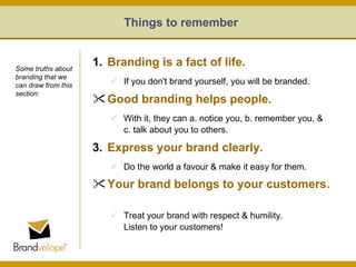 I AM BRAND - branding basics for individuals | PPT