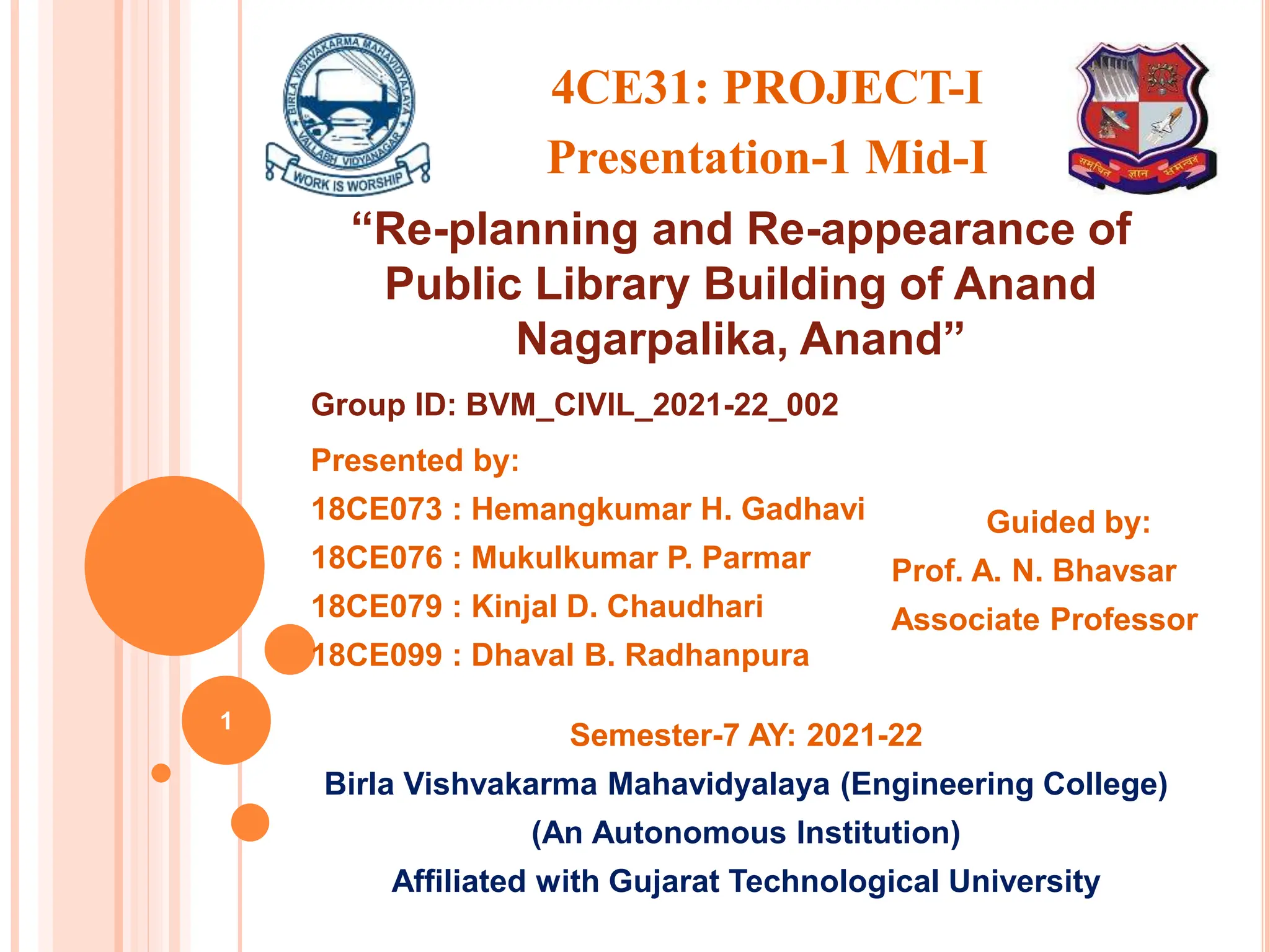 Re-planning and Re-appearance of Public Library Building of Anand ...