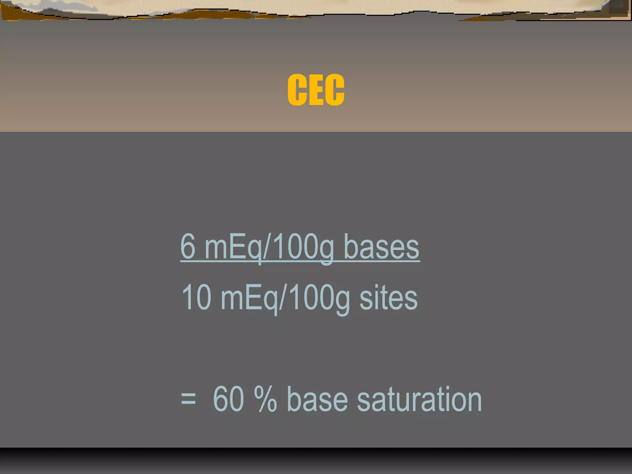 Cation exchange capacity | PPT