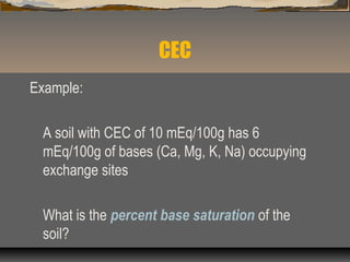 Cation exchange capacity | PPT