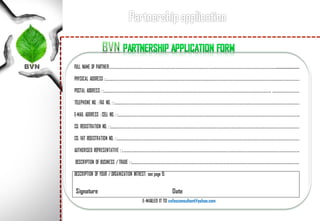 Biotechnology Village Nigeria P P partnership modality and application ...