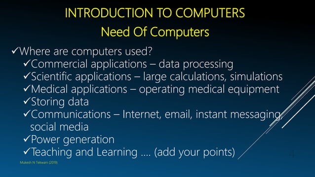 B Voc Sem1-Session 1-Introduction to Computers | PPSX