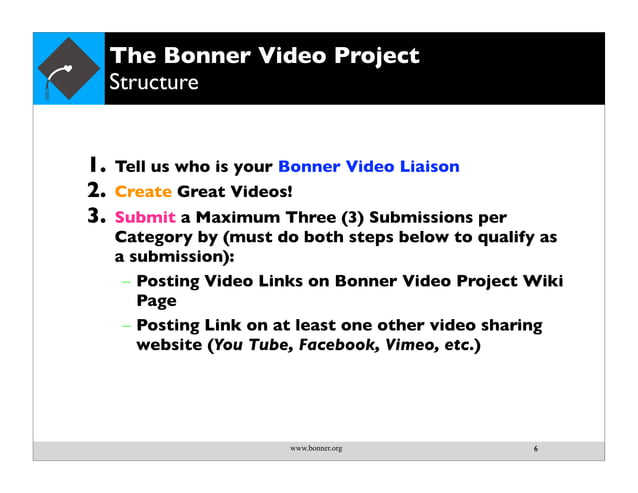 Bonner Video Project Introduction | PPT