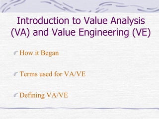 Purchasing & Value Analysis | PPTX
