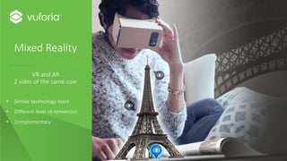 David Beard (PTC/Vuforia) Using Vuforia to Build Breakthrough Mixed Reality Experiences | PPT