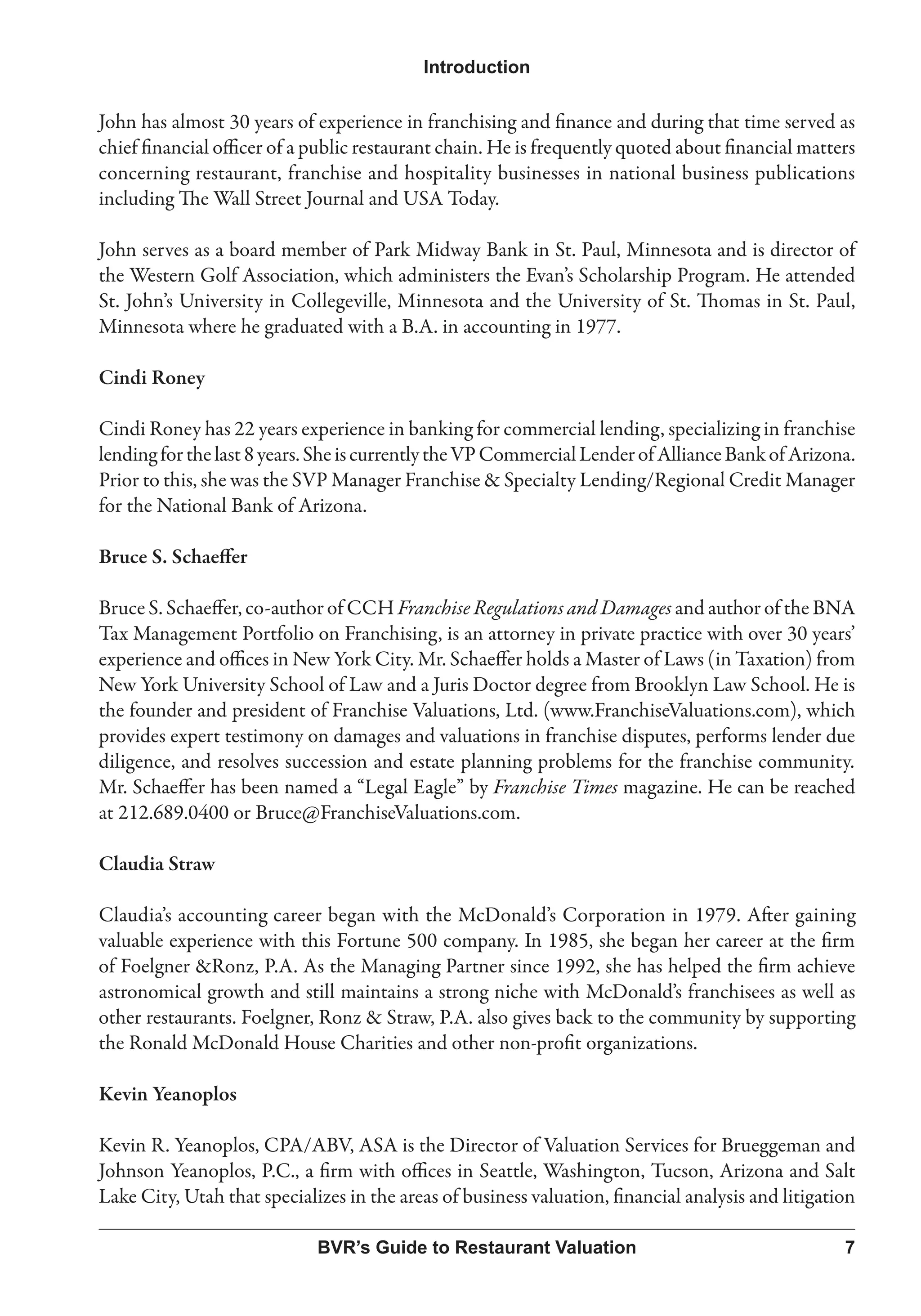 Bvr's guide to restaurant valuation 23 pgs | PDF