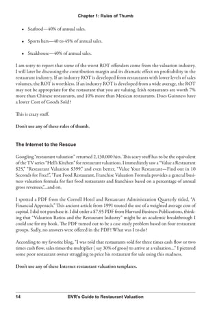 Bvr's guide to restaurant valuation 23 pgs | PDF