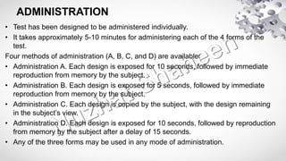 Benton Visual Retention Test BVRT Scoring of BVRT and Interpretations ...