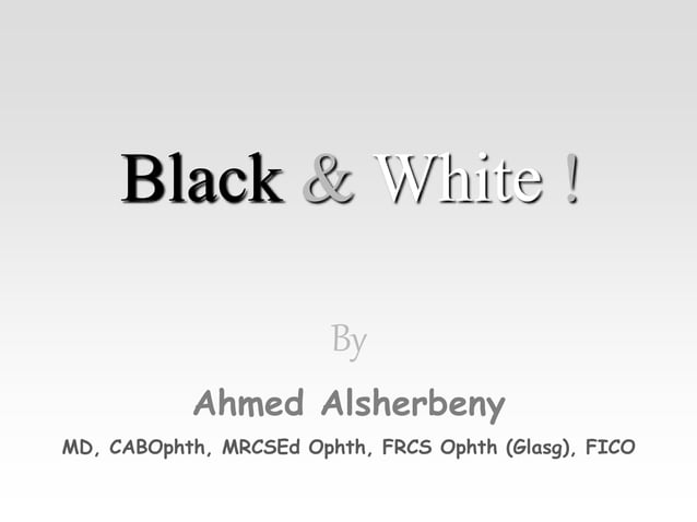 Black And White Ppt