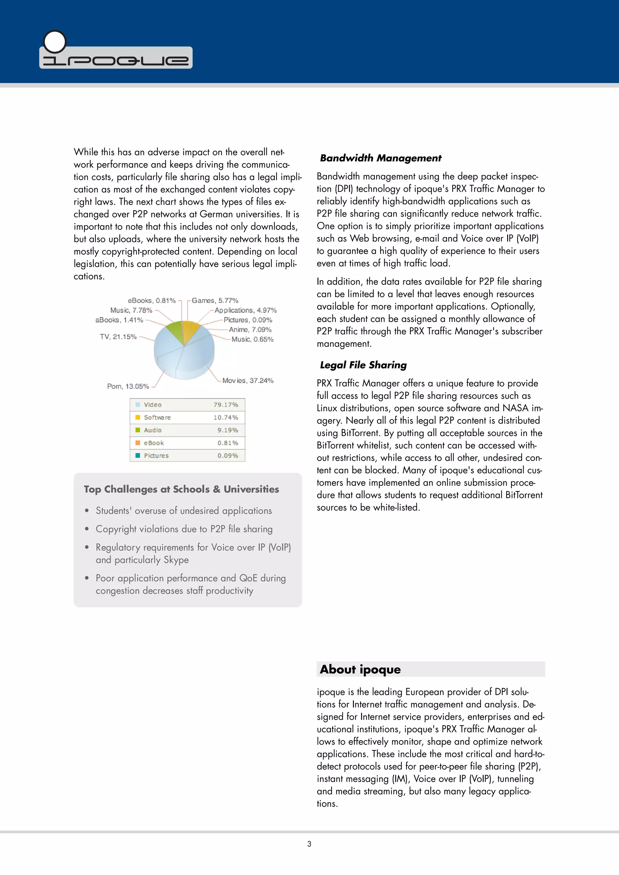 Bandwidth Management Solutions for Network Operators | PDF