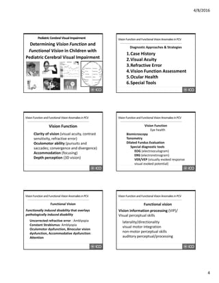 Pediatric Cortical Visual Impairment | PDF