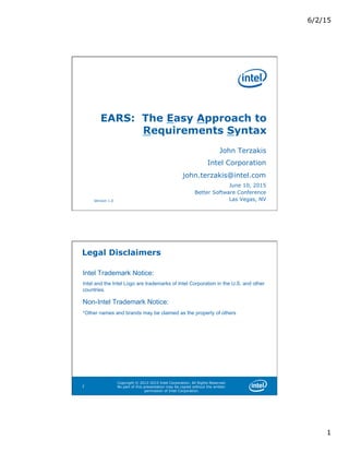 EARS: The Easy Approach to Requirements Syntax | PDF