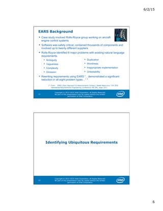 EARS: The Easy Approach to Requirements Syntax | PDF