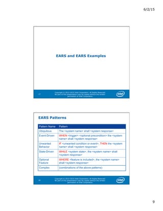 EARS: The Easy Approach to Requirements Syntax | PDF