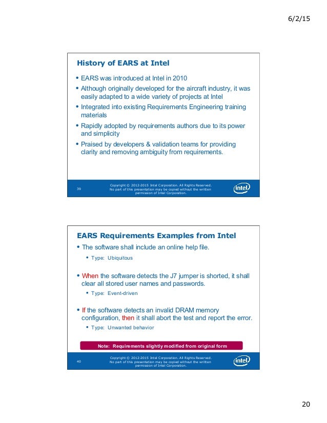 EARS The Easy Approach To Requirements Syntax EARS The Easy Approach To Requirements Syntax