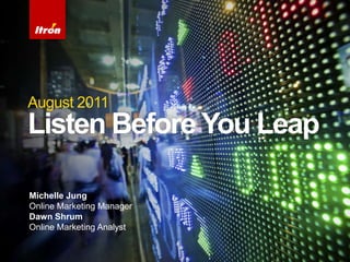 BlogWell Seattle Case Study: Itron, presented by Michelle Jung and Dawn ...