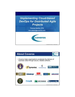 Implementing Cloud-Based DevOps for Distributed Agile Projects | PDF