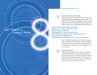 Branding the Merger, Merging the Brands | PDF