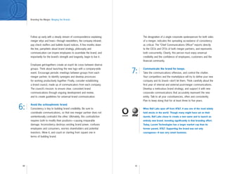 Branding the Merger, Merging the Brands | PDF