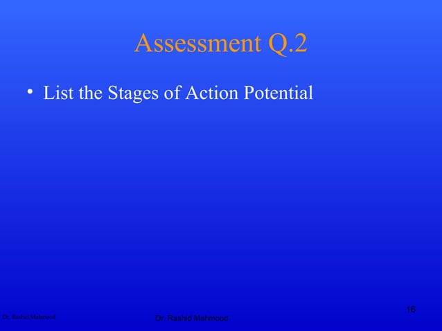 Action Potential | PPT | Physics | Science