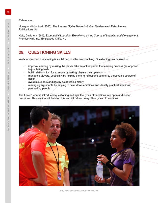 Bwf coaches manual level 2 | PDF