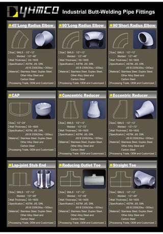 Bw Fitting & Polished Pipe Taiwan Manufacturer | PDF