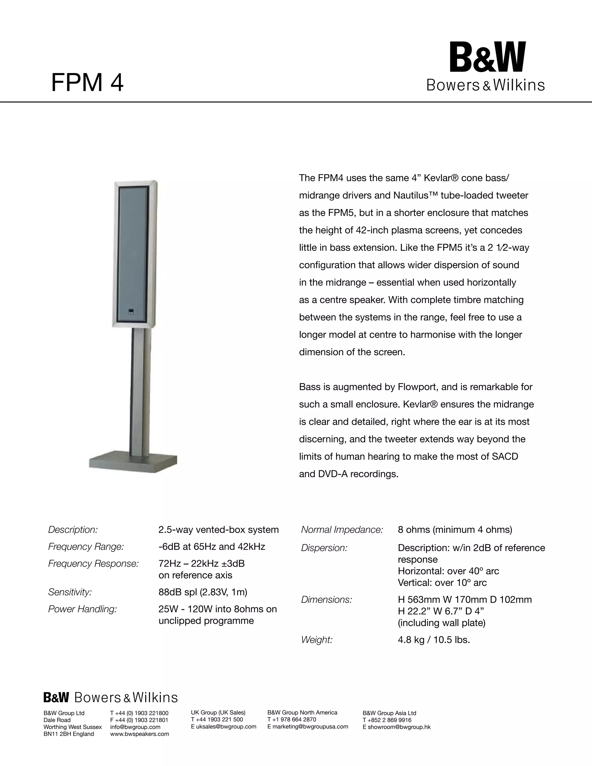 Bw fpm4 fiche produit | PDF