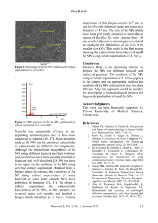 Isolation and characterization of a fungus for extracellular synthesis ...